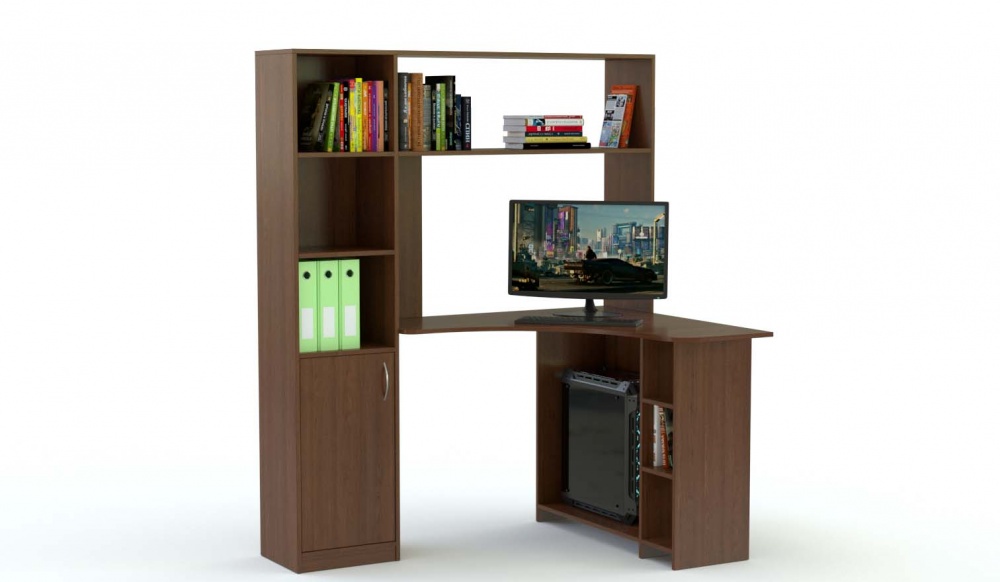 Большие компьютерные столы с полками - купить в Москве от производителя