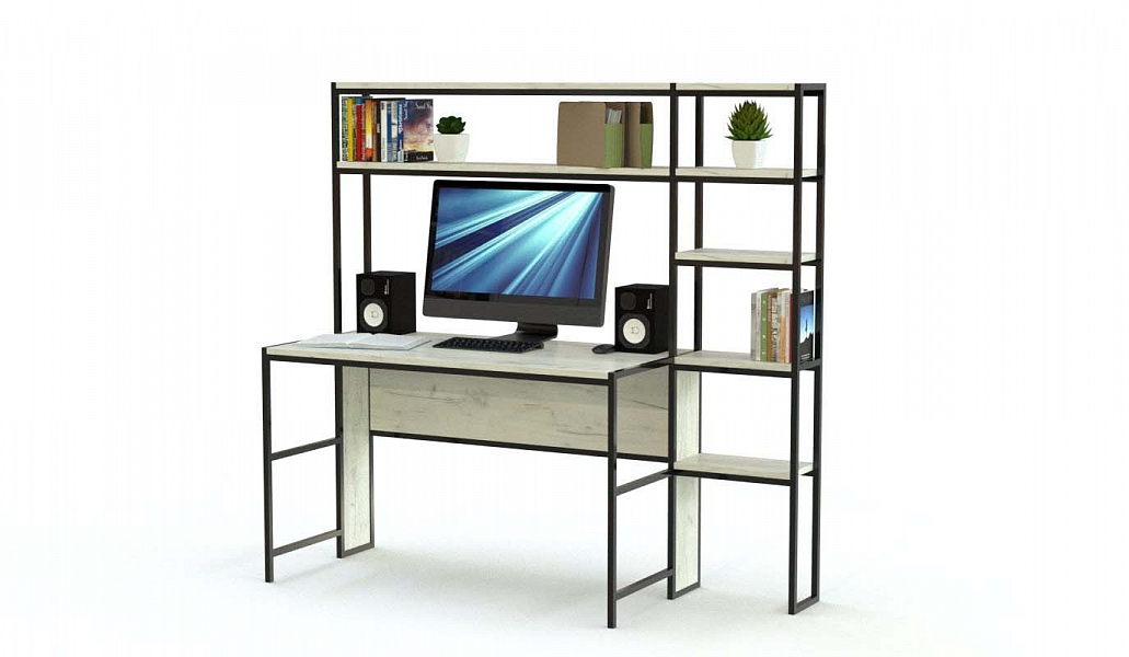 Компьютерные столы с полками на металлокаркасе - купить в Москве от ...