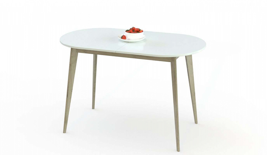 Раздвижные белые кухонные столы - купить в Москве от производителя